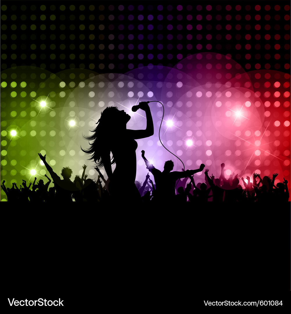 Singer performing Royalty Free Vector Image - VectorStock