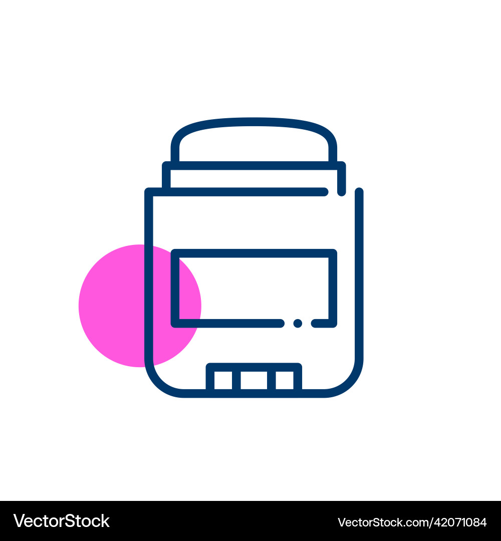 Stick deodorant pixel perfect editable stroke Vector Image