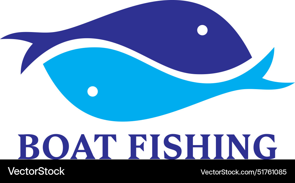 Boat fishing logo Royalty Free Vector Image - VectorStock