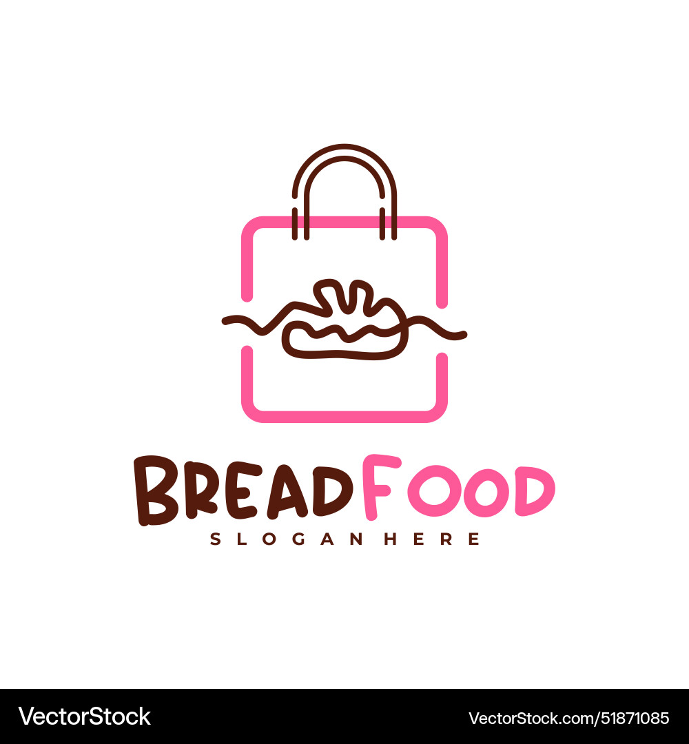 Bread shop logo template creative Royalty Free Vector Image