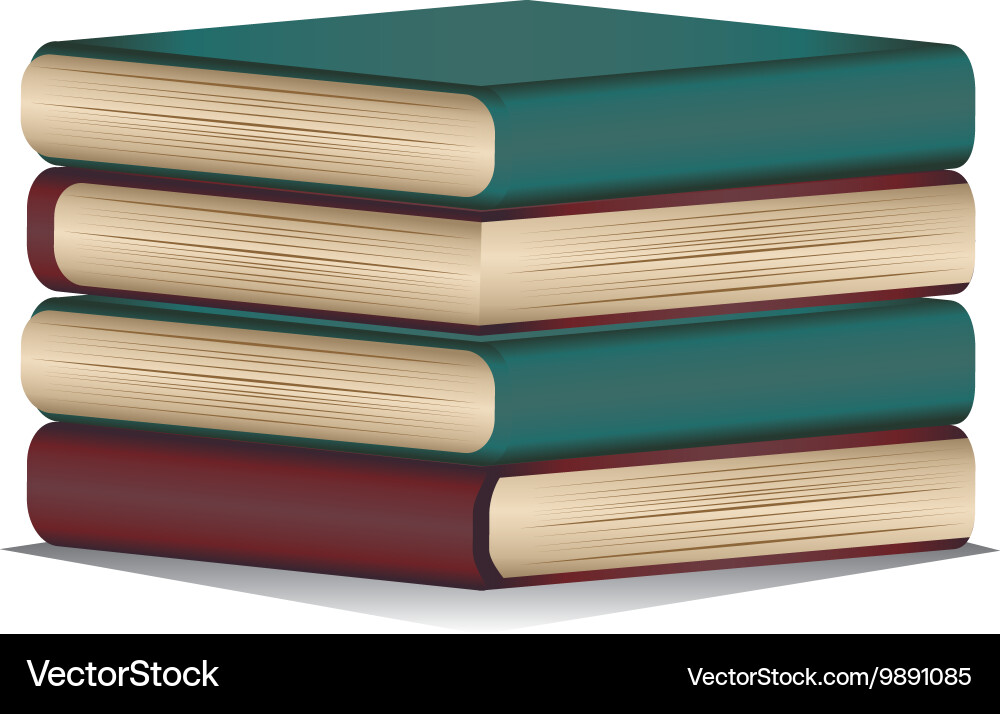 Colorful Book Stack Royalty Free Vector Image - VectorStock
