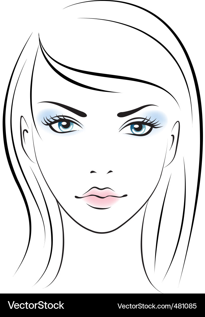 Female portrait Royalty Free Vector Image - VectorStock