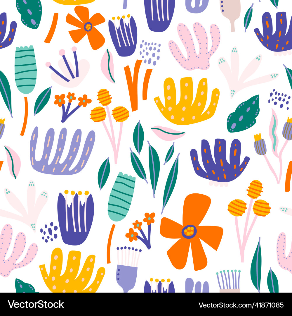 Floral Leaf Pattern Royalty Free Vector Image - VectorStock