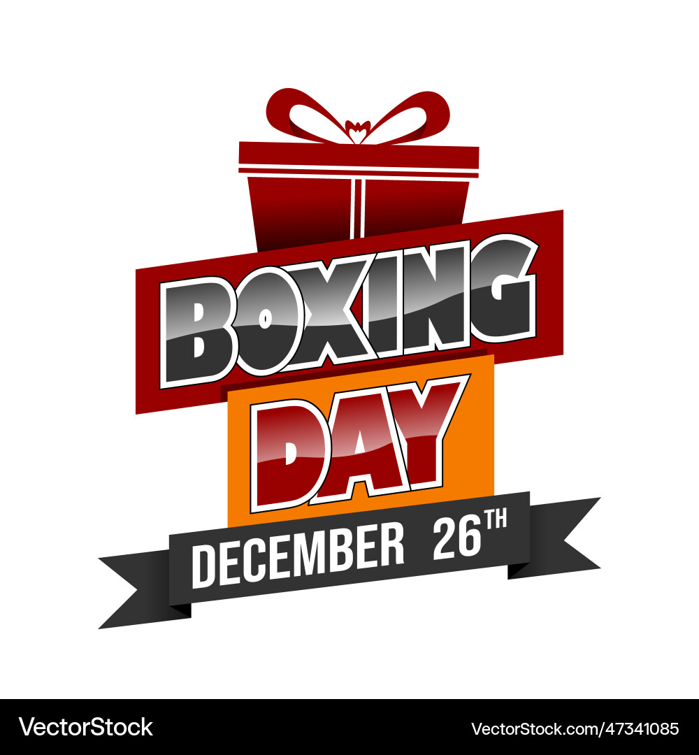 Happy boxing day holiday concept Royalty Free Vector Image