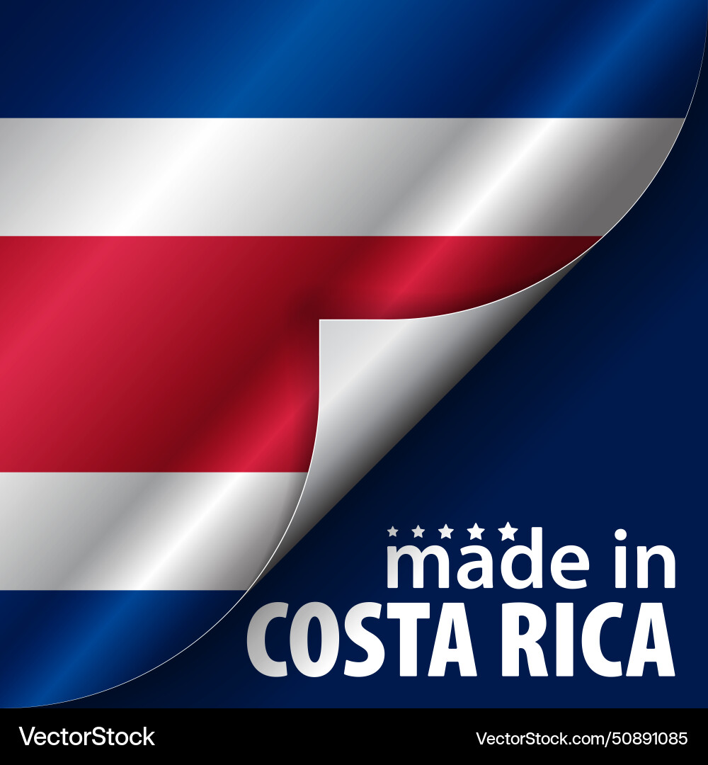 Made in costarica graphic and label Royalty Free Vector