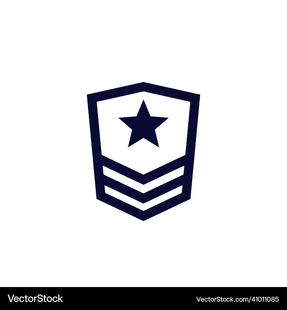 Military rank army logo Royalty Free Vector Image