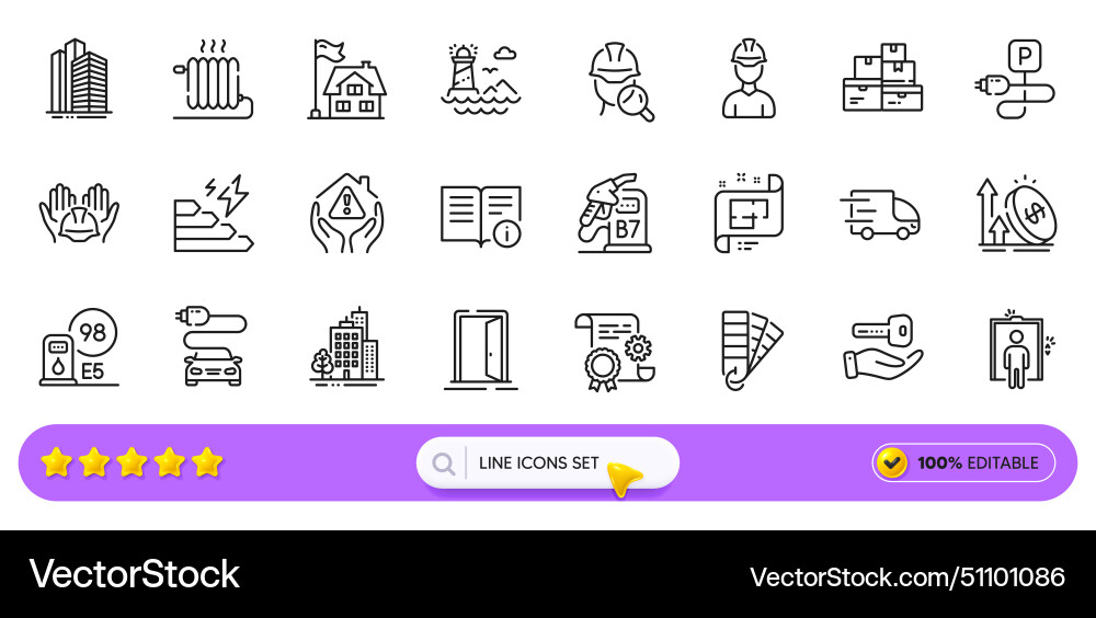 Architectural plan inspect and construction Vector Image