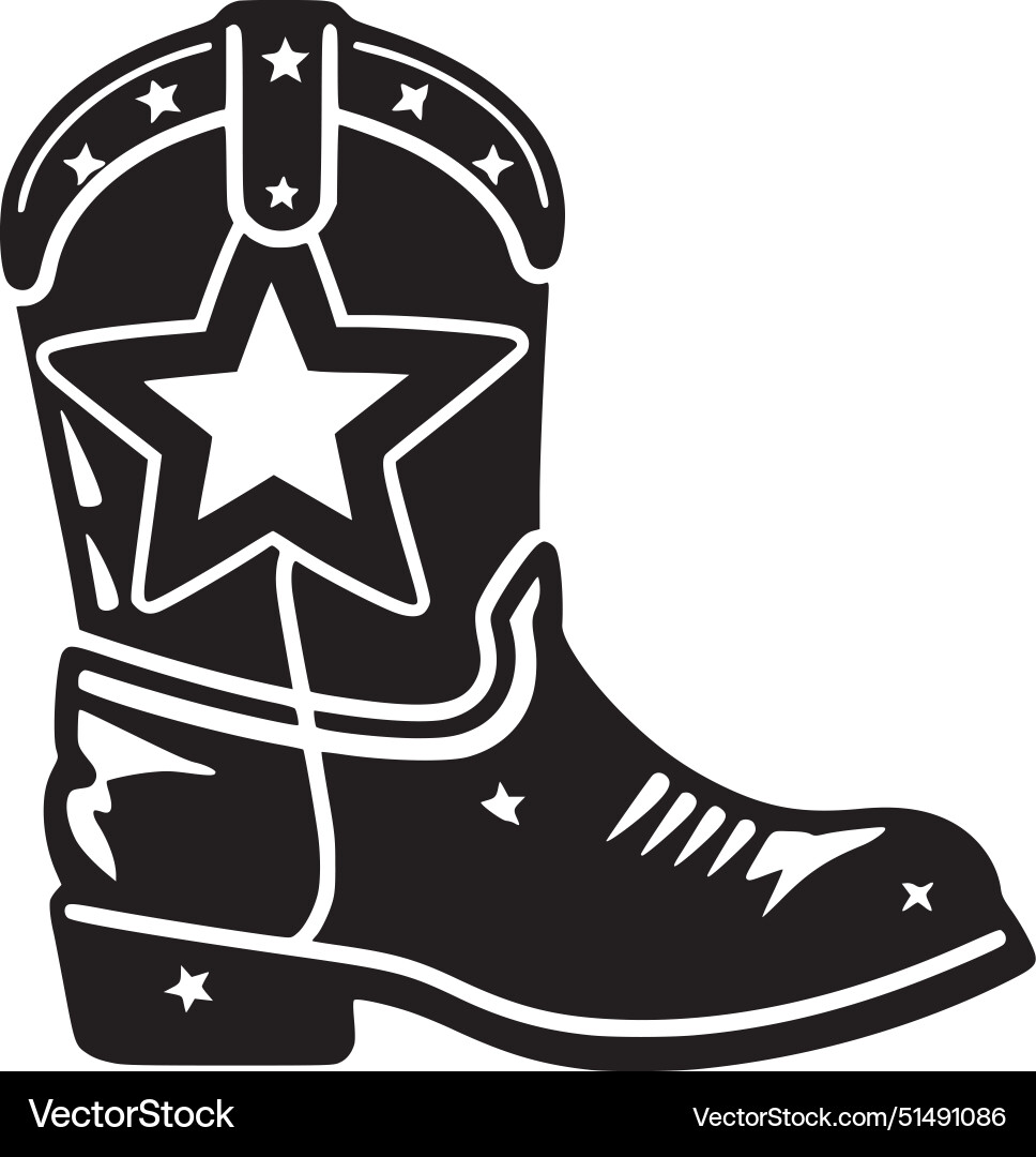 Cowboy boot - high quality logo ideal Royalty Free Vector