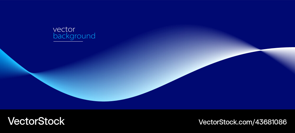 Dark Blue Flowing Curve Background Royalty Free Vector Image