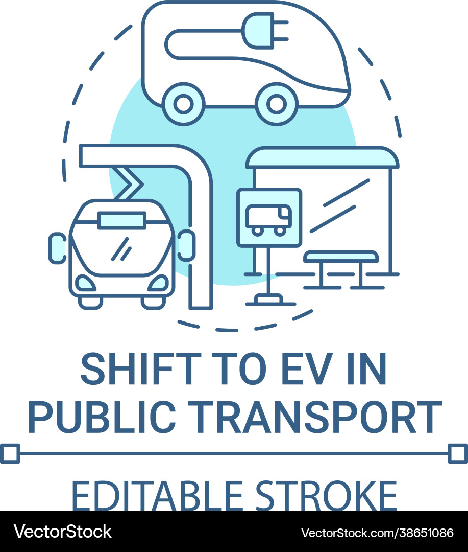 Eco green public transport concept icon Royalty Free Vector