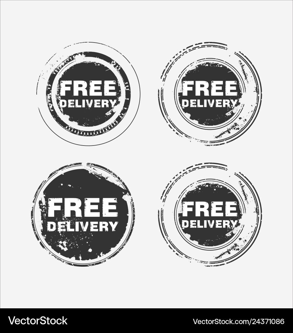 Free delivery stamp 2 Royalty Free Vector Image