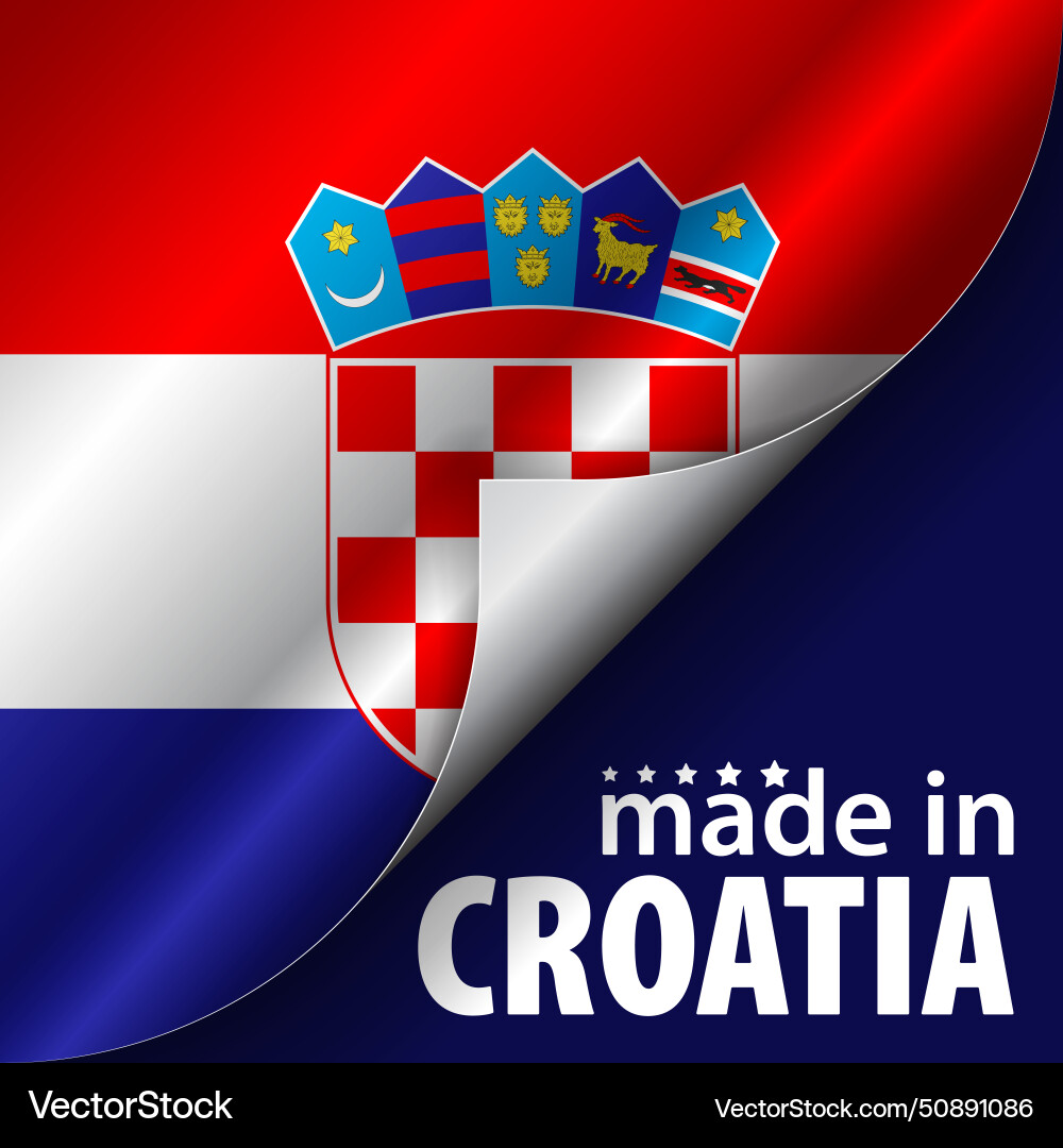 Made in croatia graphic and label Royalty Free Vector Image