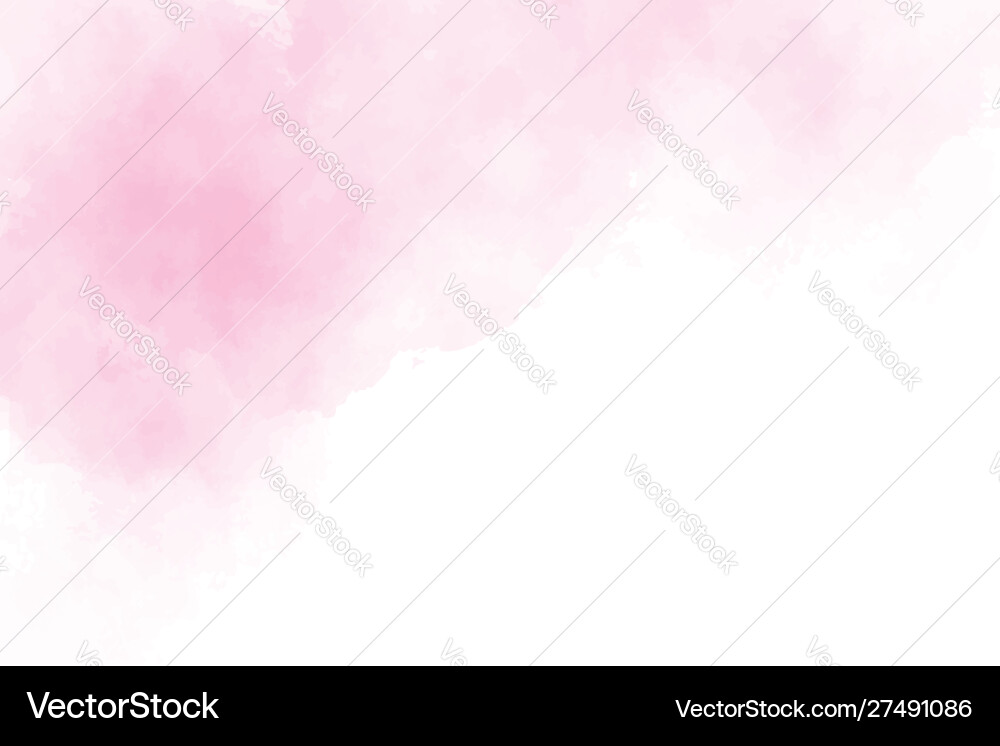 Pink watercolor wash splash background Royalty Free Vector