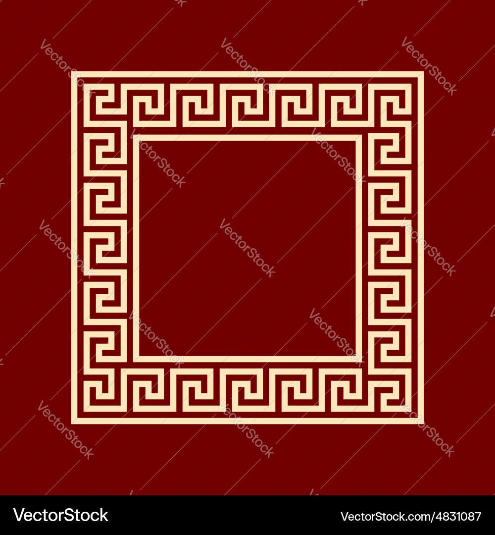 Ancient Greek Meander Pattern Royalty Free Vector Image