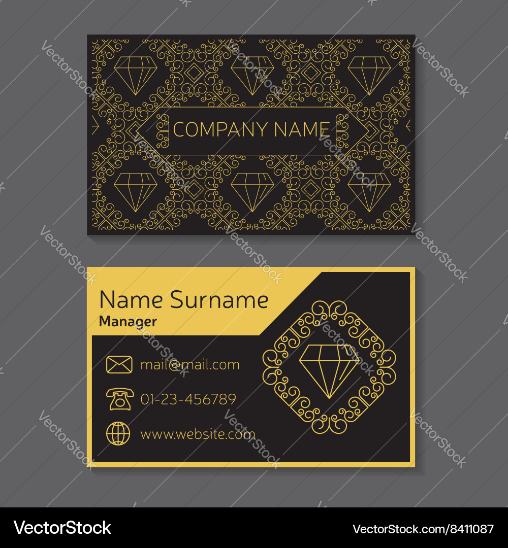 Business card editable template include front Vector Image