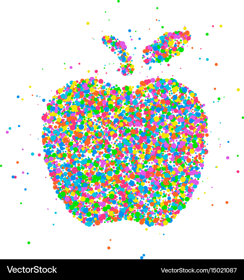 Colorful Apple Burst Royalty Free Vector Image