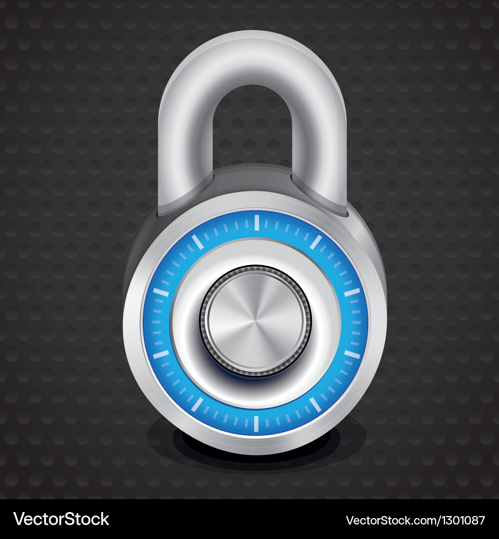 Combination lock Royalty Free Vector Image - VectorStock