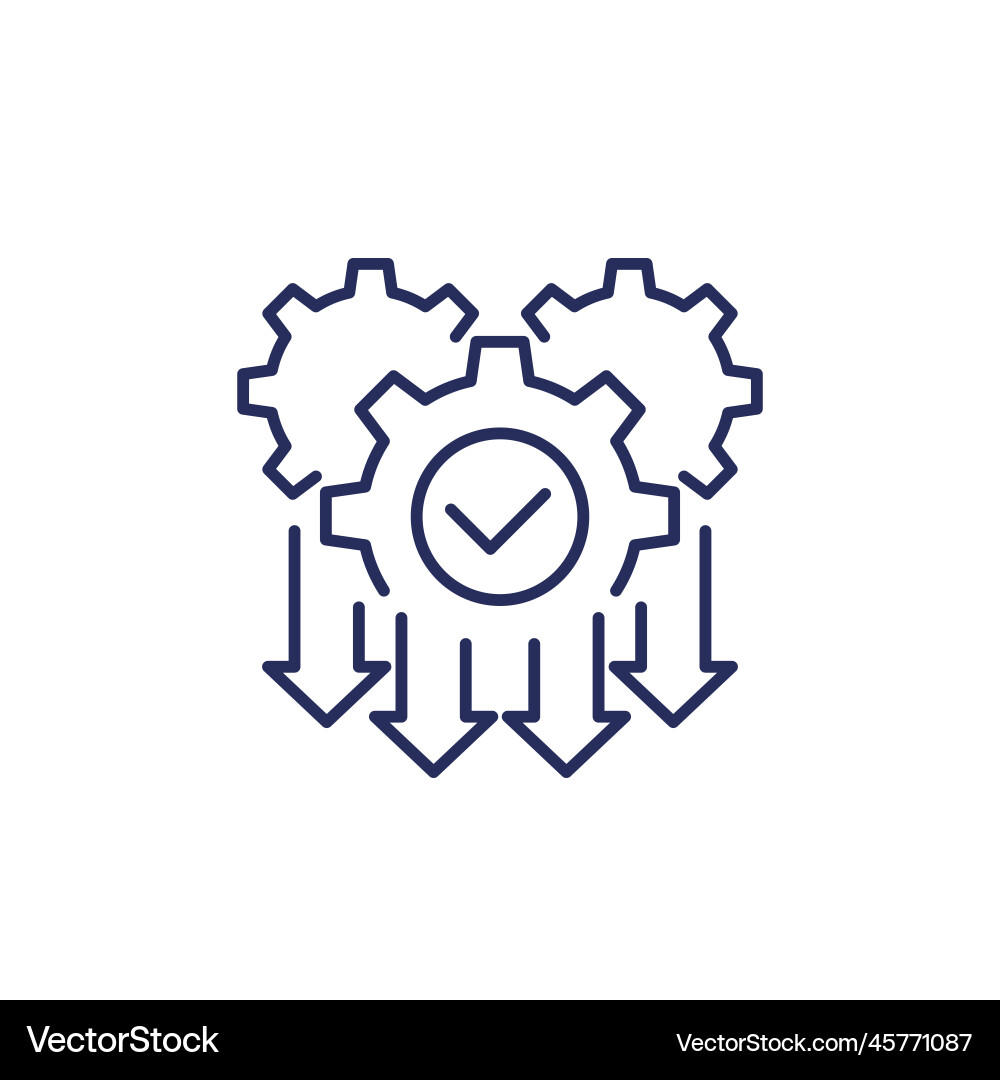 Cost optimization and efficiency line icon Vector Image