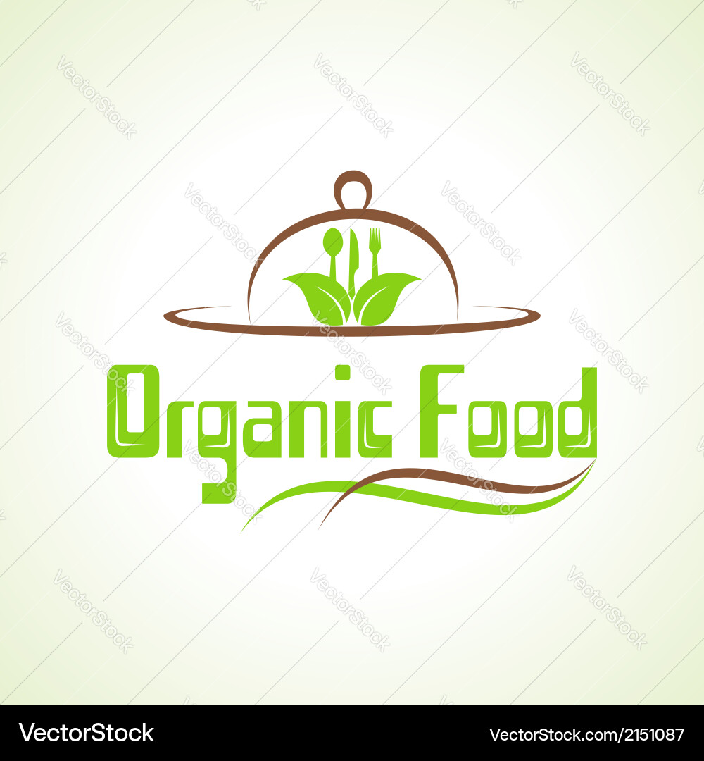 Creative organic food design word concept Vector Image