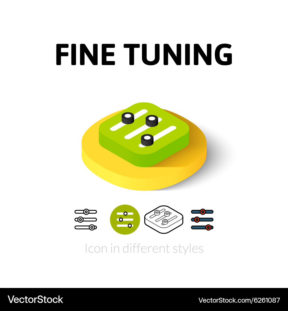 Fine tuning icon in different style Royalty Free Vector
