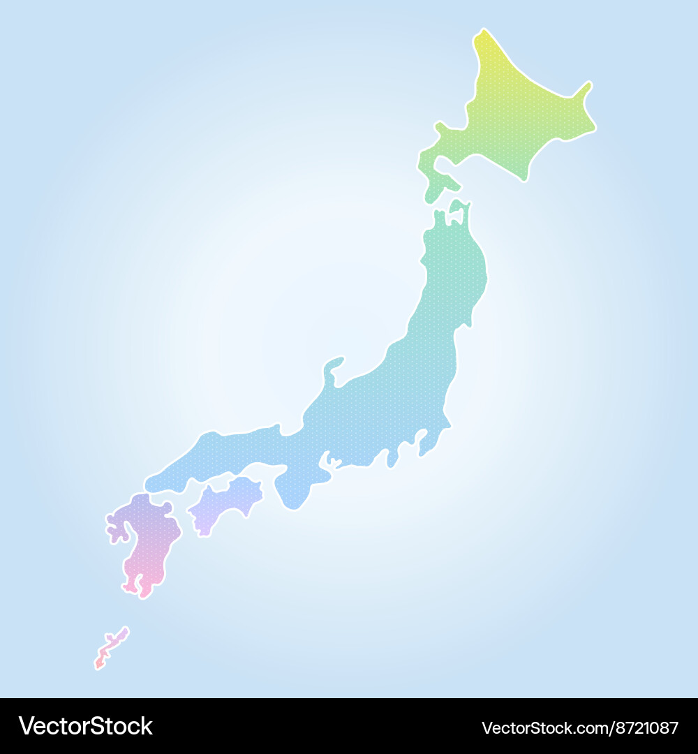 Japan map Royalty Free Vector Image - VectorStock