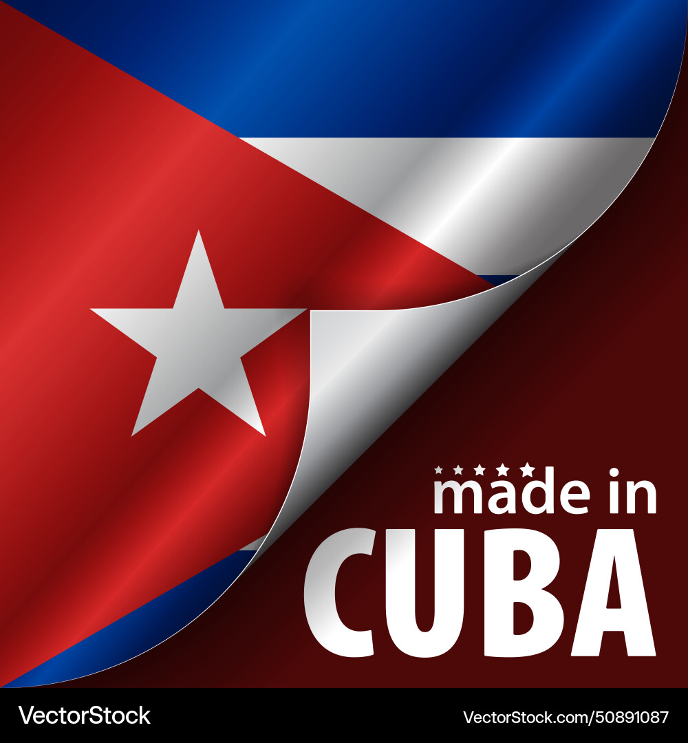 Made in cuba graphic and label Royalty Free Vector Image