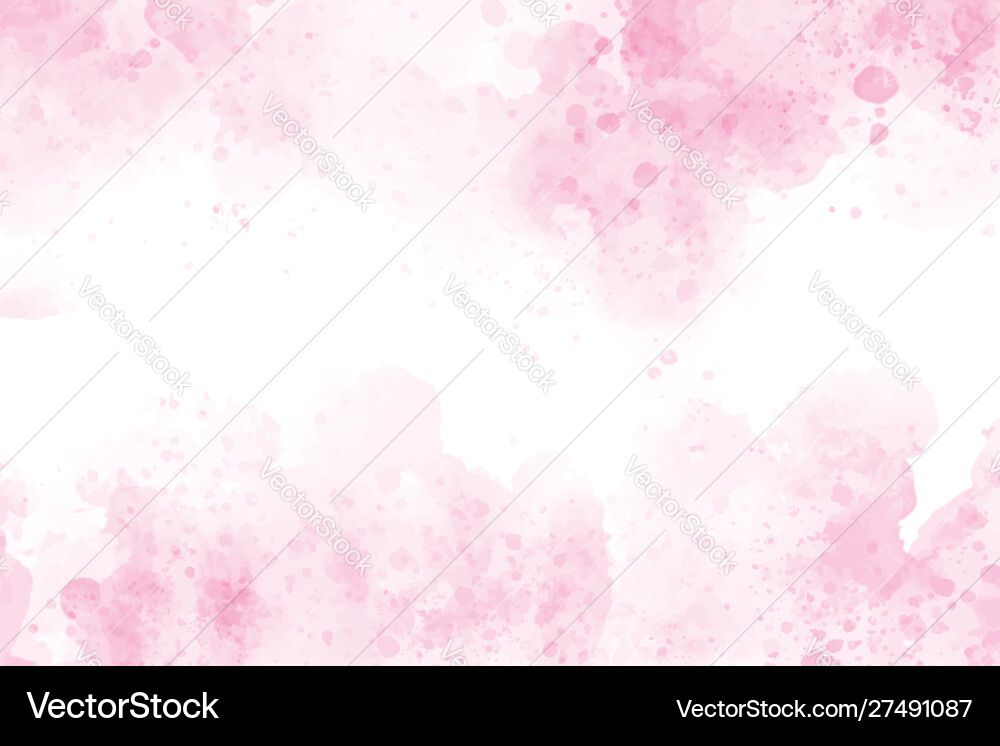 Pink watercolor wash splash background Royalty Free Vector
