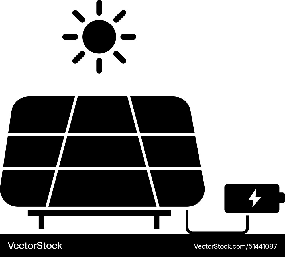 Solar panels icon sollar battery charging sign Vector Image