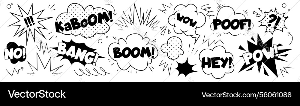 Comic book action words Royalty Free Vector Image