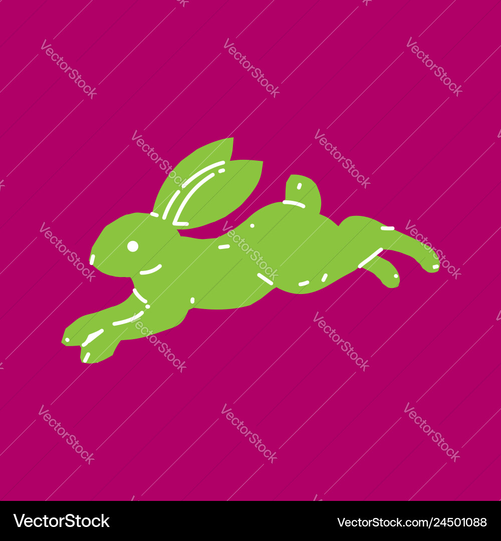 Cute bunny rabbit line art drawing Royalty Free Vector Image