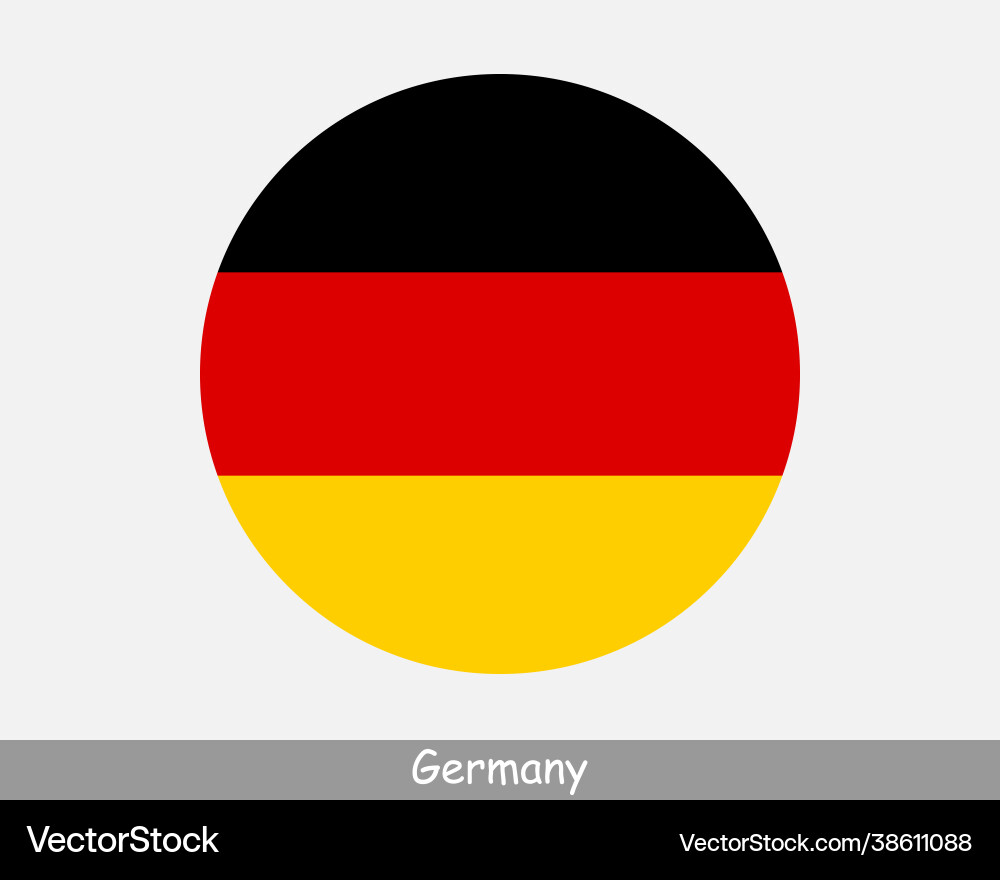 Germany round circle flag Royalty Free Vector Image