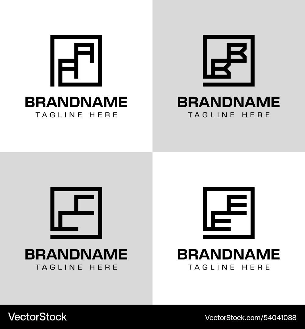 Letters aa bb cc ee monogram logo set – Royalty-Free Vector | VectorStock
