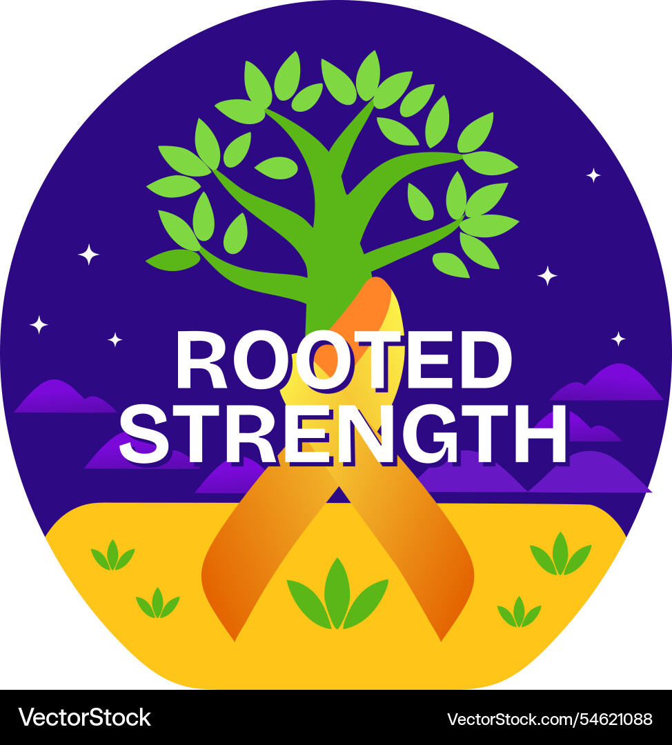 Rooted strength Royalty Free Vector Image - VectorStock