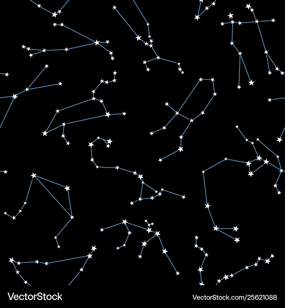 Zodiac Constellation Pattern Royalty Free Vector Image