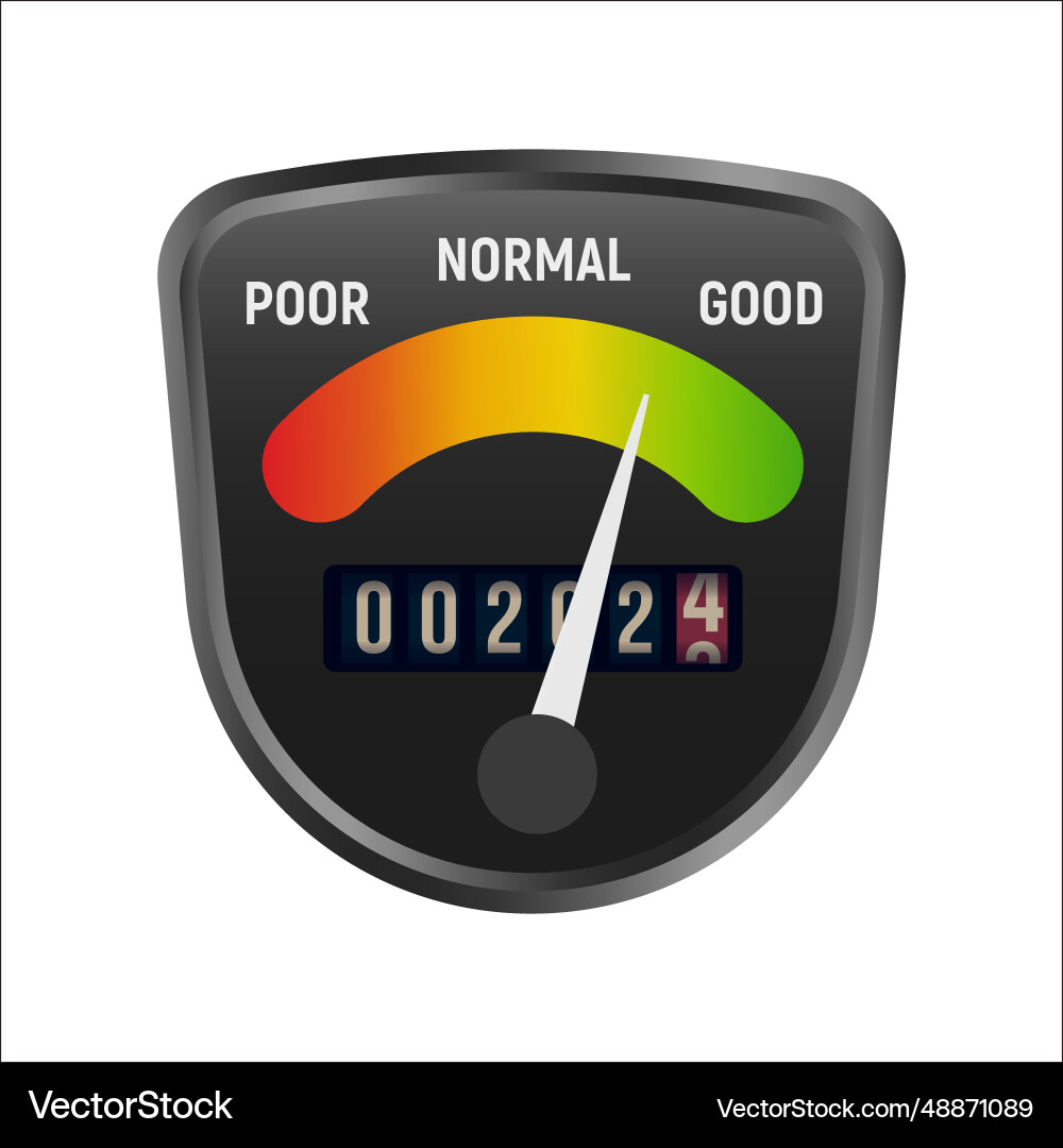 2024 business evaluation with rating indicator Vector Image