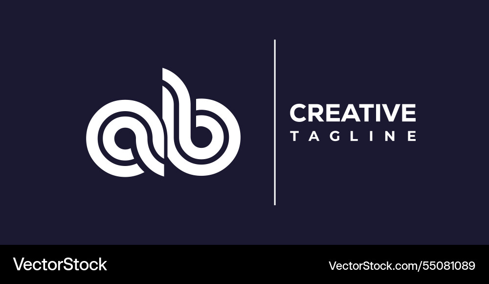 Ab abstract logo Royalty Free Vector Image - VectorStock