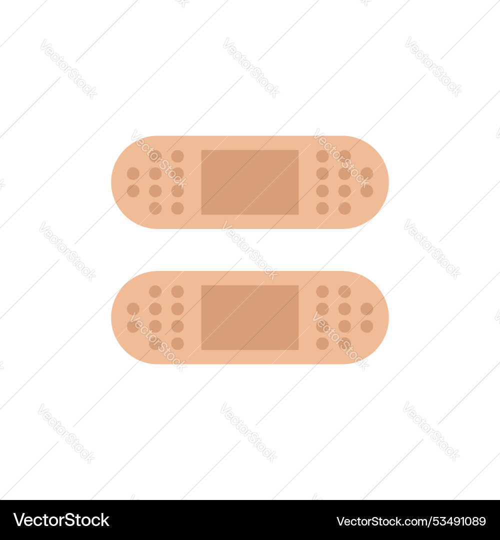 Adhesive medical plaster icon in flat style Vector Image