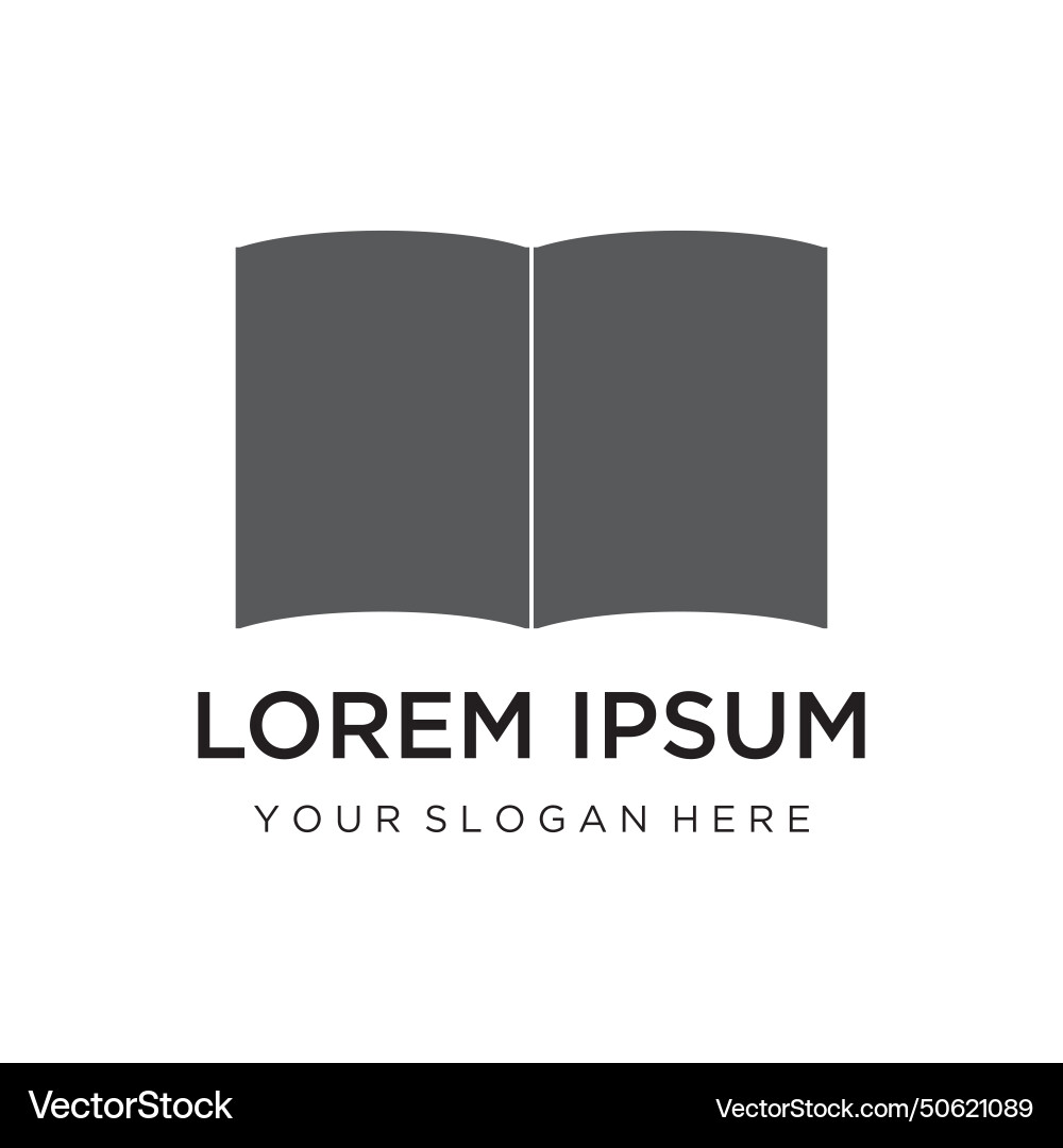 Book logo and symbol Royalty Free Vector Image