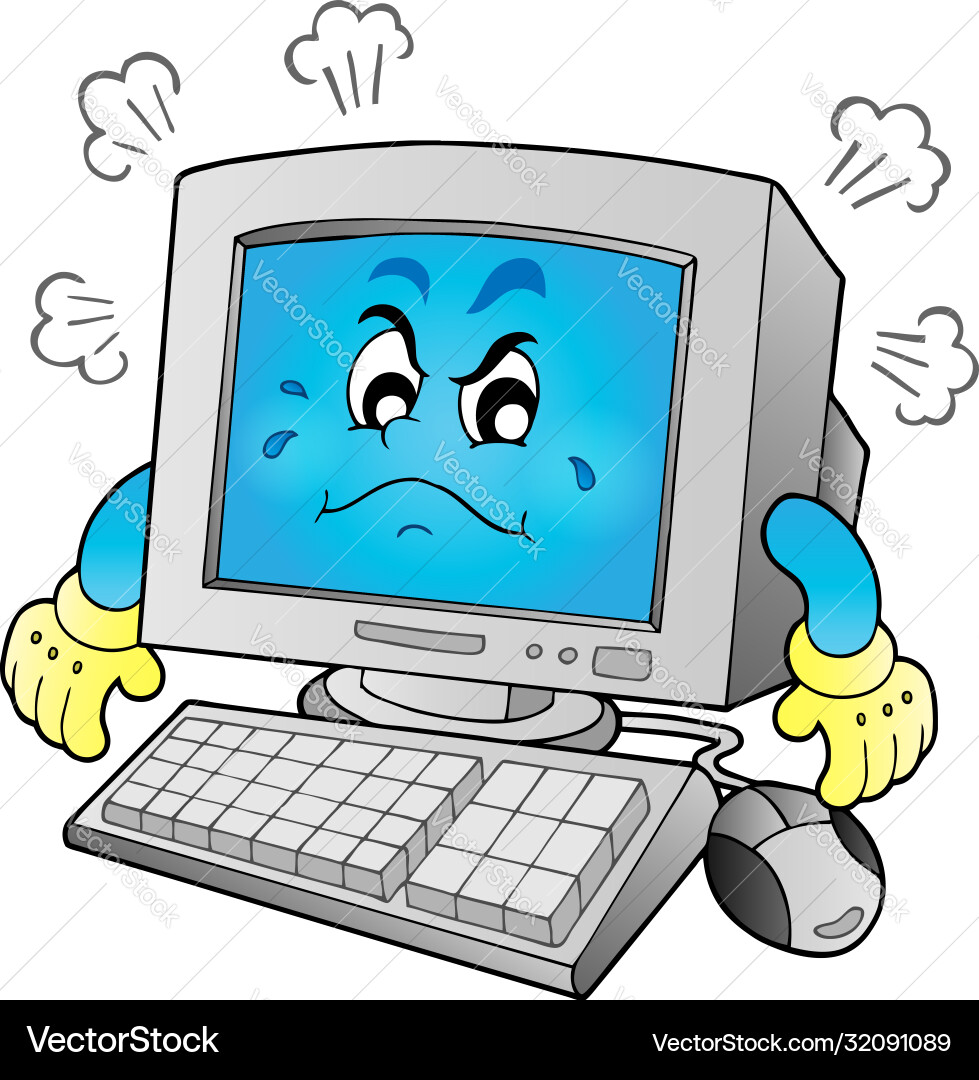 Computer theme image 1 Royalty Free Vector Image