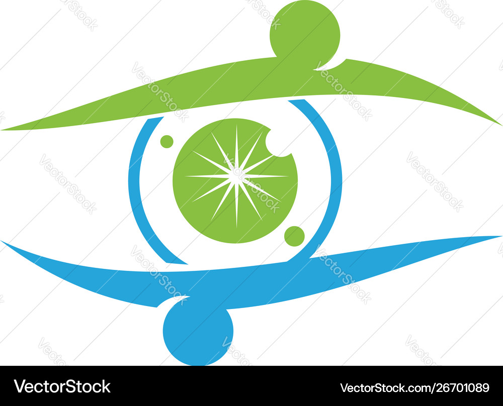 Eye care health logo design template icon Vector Image