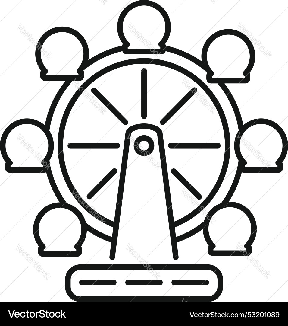 Ferris wheel rotating at amusement park minimalist