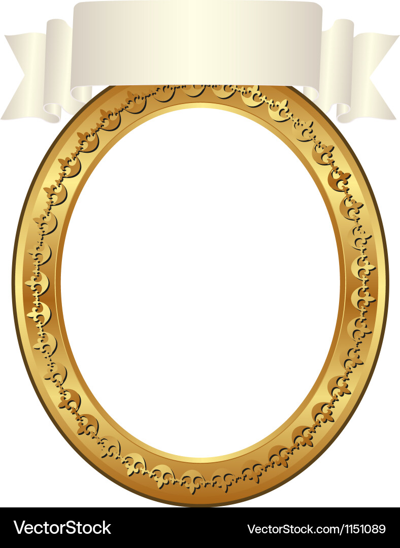 Frame oval Royalty Free Vector Image - VectorStock