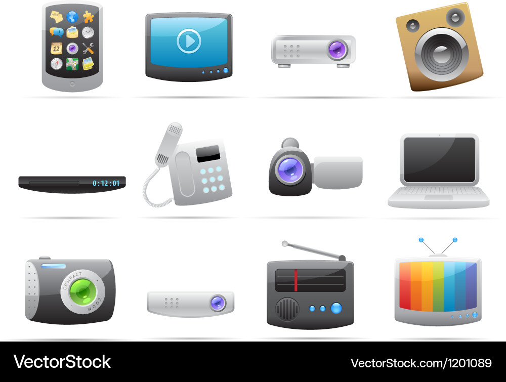 Icons for devices Royalty Free Vector Image - VectorStock