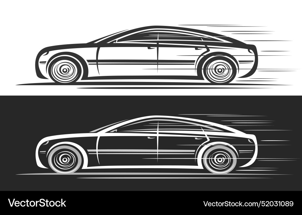 Logo for futuristic car Royalty Free Vector Image