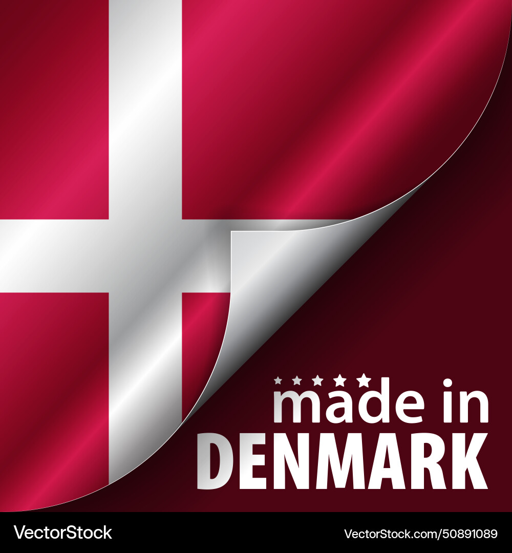 Made in denmark graphic and label Royalty Free Vector Image