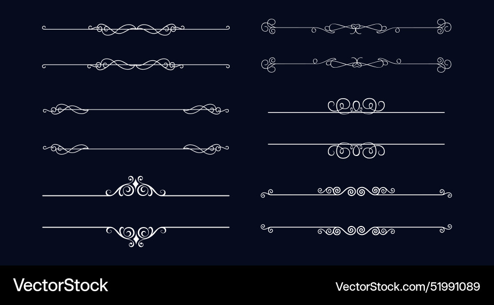 Ornamental divider pack Royalty Free Vector Image
