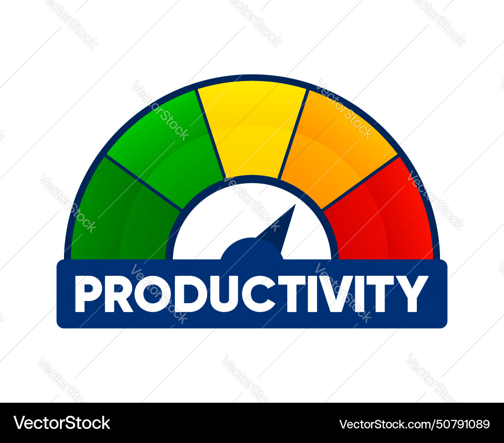 Productivity measurement low and high level Vector Image