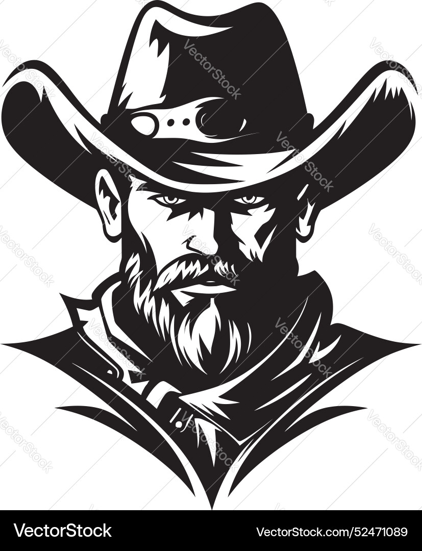 Quick draw rodeo cowboy gun logo emblem western Vector Image