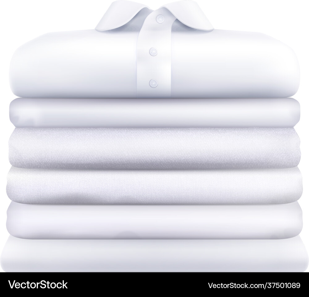 Realistic clothes stack composition Royalty Free Vector