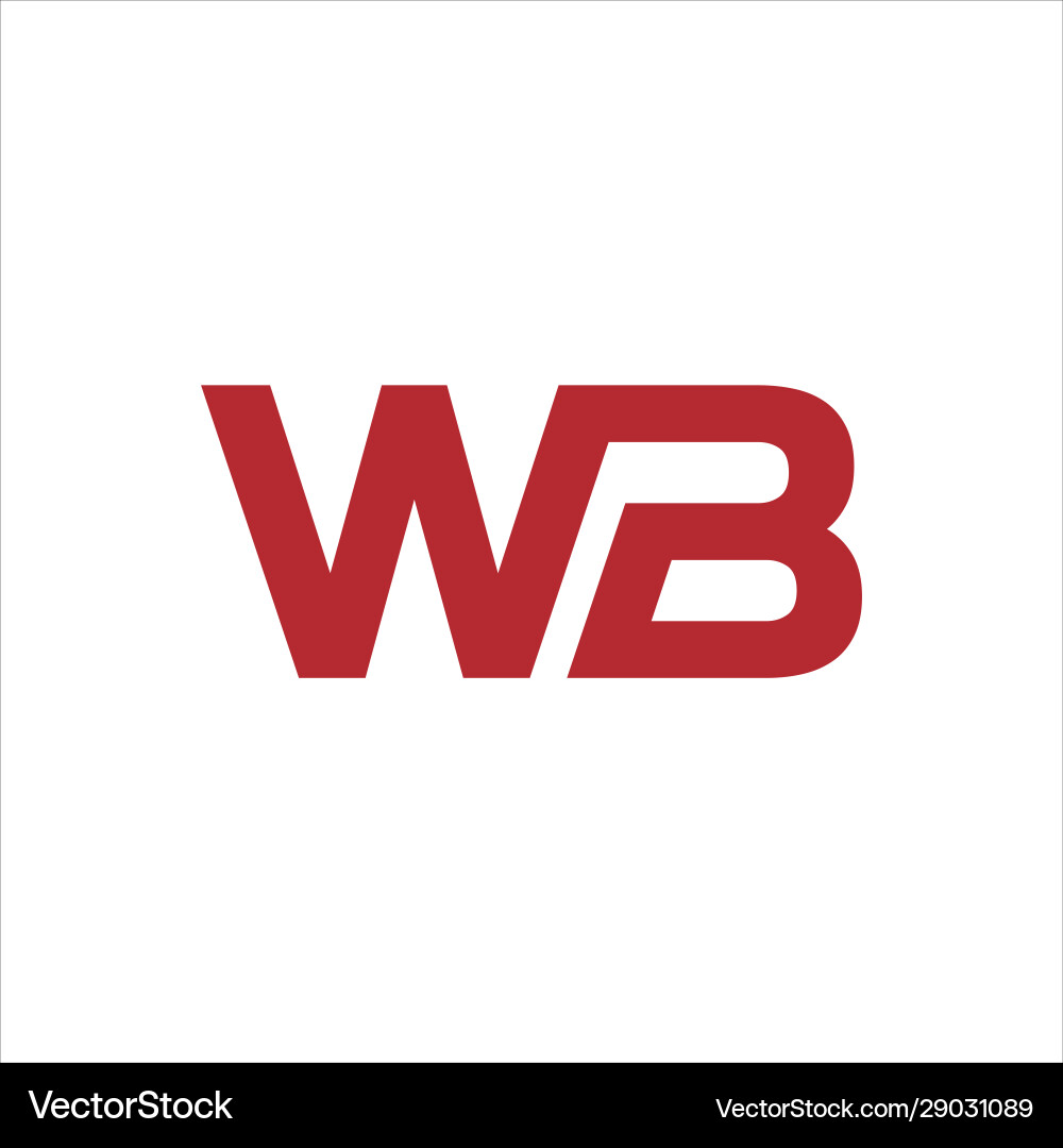 WB Monogram Logo Royalty Free Vector Image - VectorStock